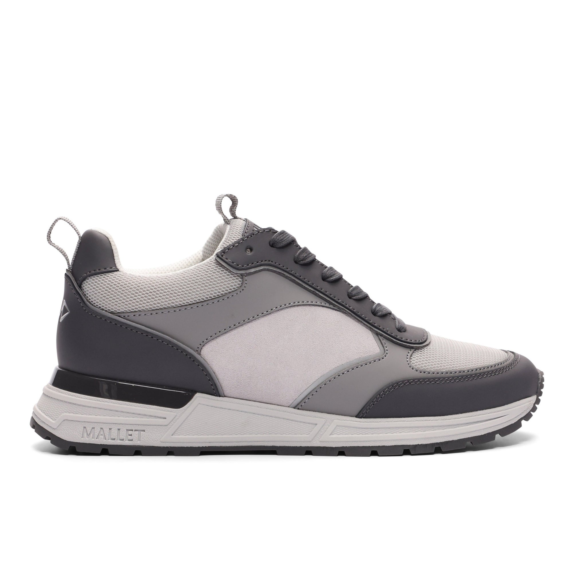 Bethnal LWG Leather Trainer | Triple Grey | Mallet London